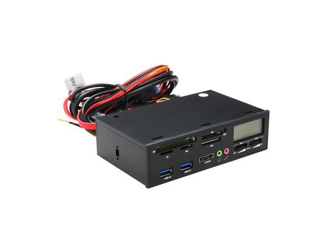 5.25" USB 3.0 e-SATA All-in-1 PC Media Dashboard Multi-function Front ...