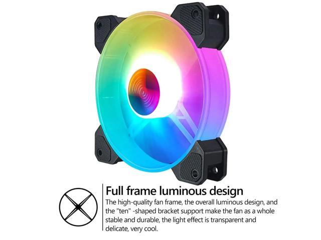 6 Pack RGB Case Fans,COOLMOON 120mm Silent Computer Cooling PC Case Fan ...