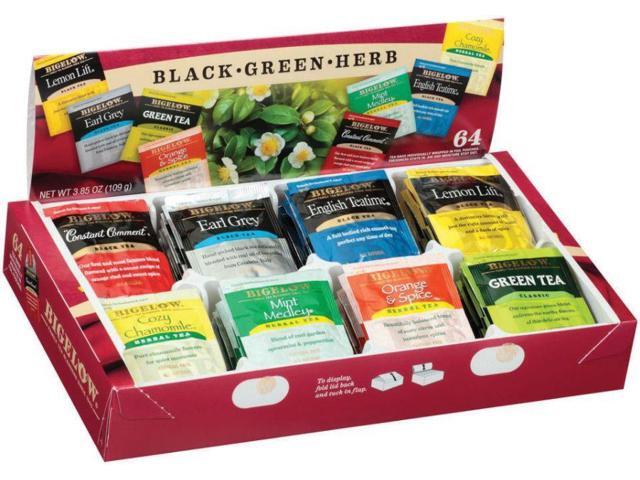 Bigelow Tea Company Tea Tray Pack, 8 Assorted Teas, 64/BX - Newegg.com