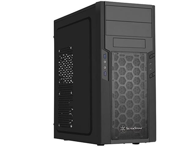 silverstone technology ps13b atx tower computer case with 2 x 5.25 bays ...
