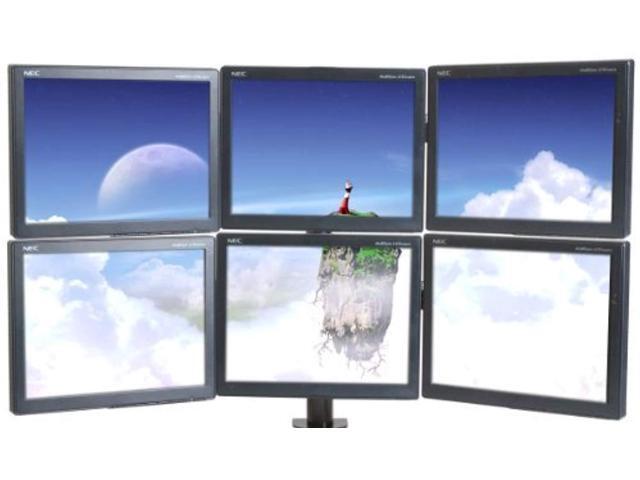 MonMount 6-Screen Desk Mount Monitor Stand - VESA - Holds Six LCDs ...
