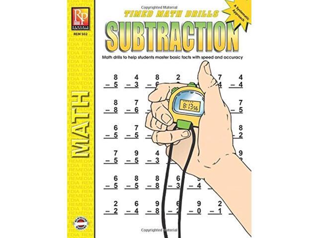 timed math drills: subtraction | reproducible activity book - Newegg.com