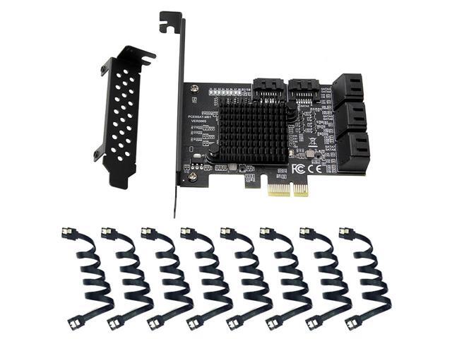 PCI-E SATA 2X 4X 8X 16X PCI-E Cards PCI Express to SATA 3.0 8-Port SATA ...