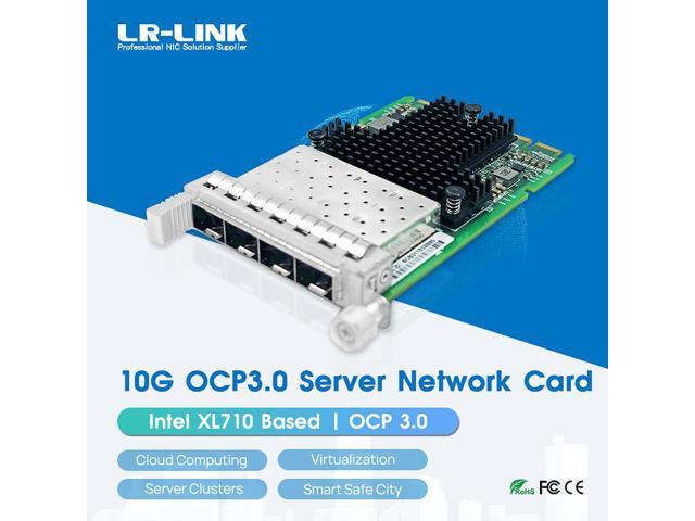 LR-LINK OCP3.0 10GB network card NIC Compatible for Intel XL710-BM1, Four SFP+ Port Ethernet ...
