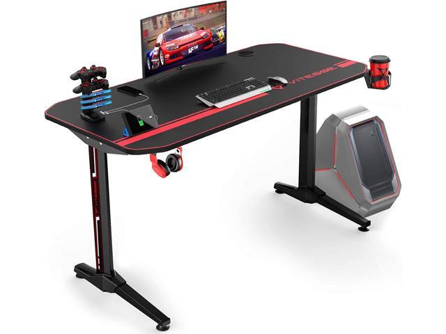 BOSSIN Gaming Desk, 44 inch Ergonomic Gaming Desk with USB Gaming ...