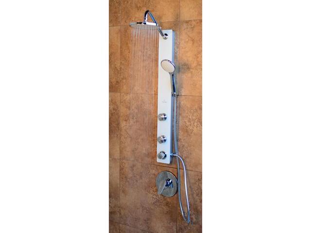 PULSE Showerspas Aloha 3-Spray Shower System in White 1080-W - Newegg.com