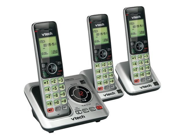 VTech CS6629-3 Expandable Cordless Phone w/ Digital Answering System ...