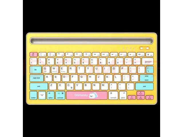 QQfamily QK300 Wireless Bluetooth keyboard [yellow] - Newegg.com