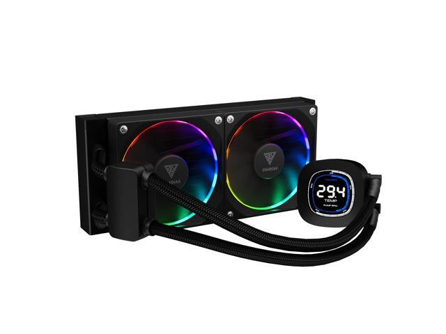 Gamdias CHIONE M4-240 Liquid CPU cooler with 2.1" LCD display, 240mm ...