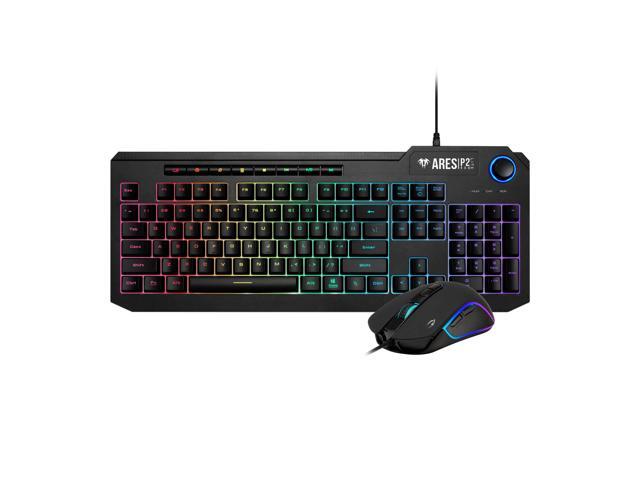 Gamdias ARES P2 LITE, rgb keyboard mouse combo, backlit, volume control ...