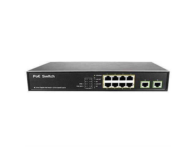BV-Tech 10 Port Gigabit PoE+ Switch (POE-SW802G) - Newegg.com