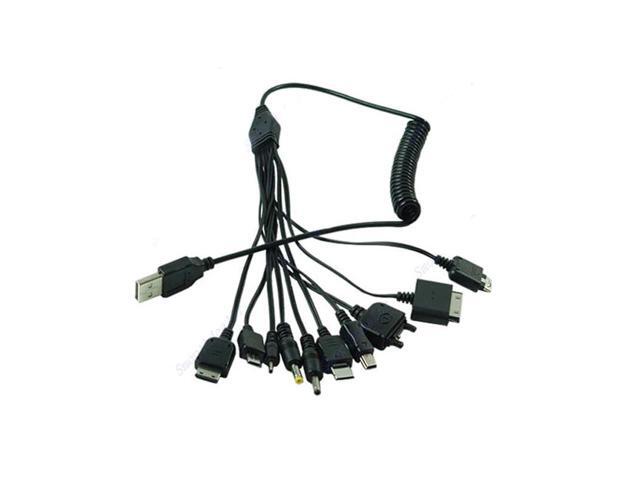 Charger Cable 10 in 1 Universal Micro Mini USB Cables Multi Jack ...