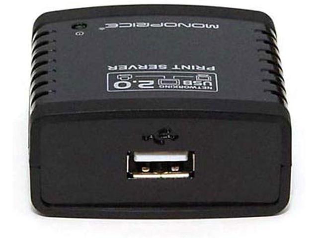 Monoprice Networking USB 2.0 Print Server - Black - Newegg.com