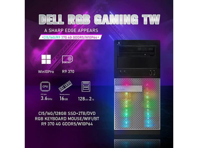 Refurbished: Dell RGB Gaming Desktop PC, Intel Quad I5 up to 3.6GHz ...