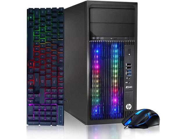 Refurbished: Gaming HP RGB Desktop PC, Intel Quad I5 up to 3.6GHz, 32GB ...