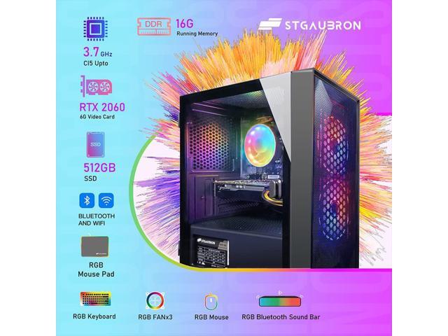 STGAubron Gaming, Intel Core I5 3.3Ghz up to 3.7Ghz, 16G Ram, 512G SSD ...