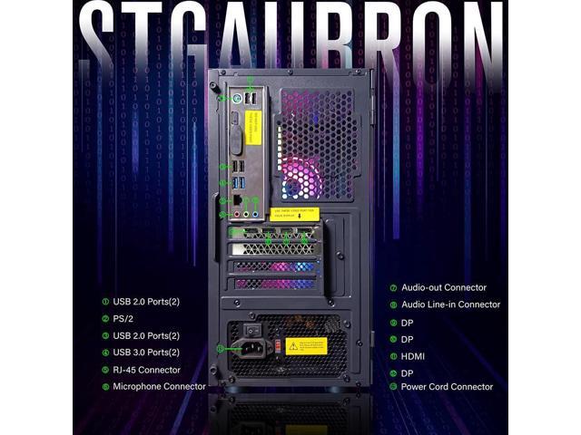STGAubron Gaming, Intel Core I5 3.3Ghz up to 3.7Ghz, 16G Ram, 512G SSD ...