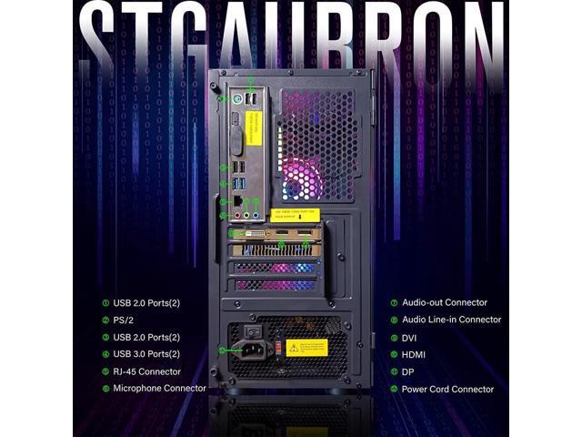 STGAubron Gaming, Intel Core I5 3.3Ghz up to 3.7Ghz, 16G Ram, 512G SSD ...