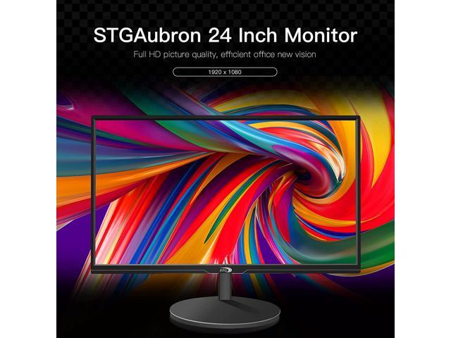 STGAubron 24 Inch Gaming Computer Monitor, FHD 1920 x 1080P Office PC ...