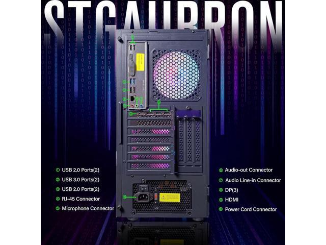 STGAubron Gaming Desktop PC, Intel Core i7 3.4G up to 3.9G, 32G RAM, 1T ...