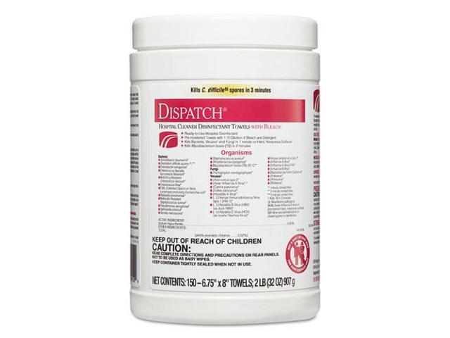 Clorox CLO 69150 Dispatch Hospital Cleaner Disinfectant Towels with ...