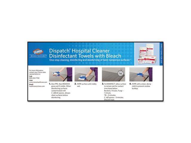 Clorox CLO 69150 Dispatch Hospital Cleaner Disinfectant Towels with ...