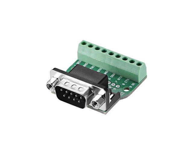 D-sub DB9 Breakout Board Connector 9 Pin 2 Row Male RS232 Serial Port ...