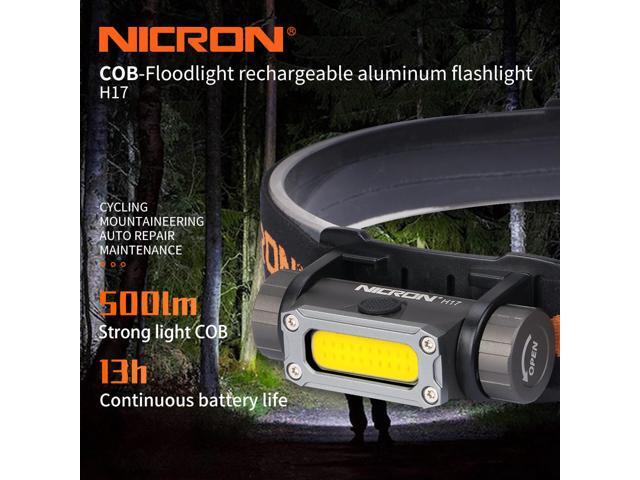 Nicron COB headlamp H17 rechargeable 500lm COB flood lighting Mini Head ...