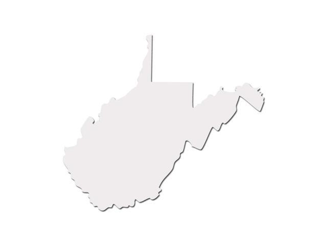 West Virginia Mountain State Decal Sticker - White 5" Vinyl Decal for ...