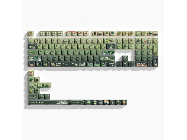 Keymatic Green Frog Keycap Set, PBT Custom Keycaps,131 Cute Keycaps for ...