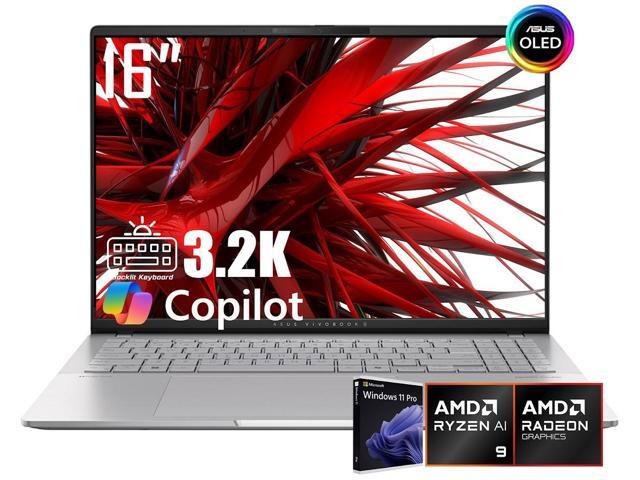 ASUS Vivobook S16 Copilot PC, 16" 3.2K OLED 120Hz Display, 10-Core AMD ...