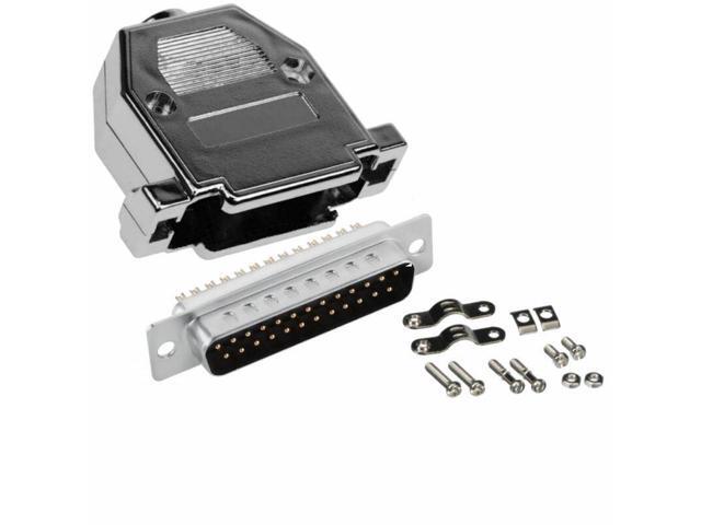 DB25 D-SUB 25-Pin Male Solder Cup Serial Connector+ Metalized Plastic ...