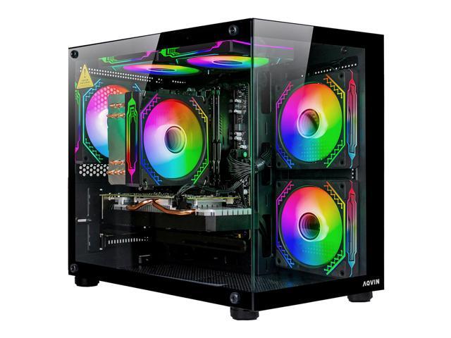 AQVIN NEON Gaming PC Mid-Tower Windows 11 Pro High-Performance Desktop ...
