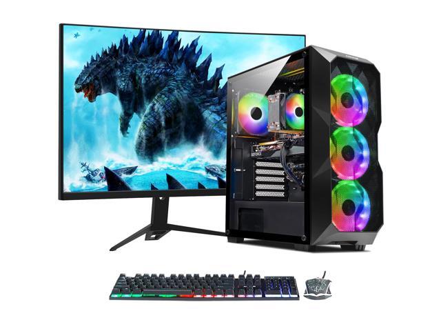 AQVIN - AQB70 Gaming Desktop Tower - 27 Inch Curved Gaming Monitor ...