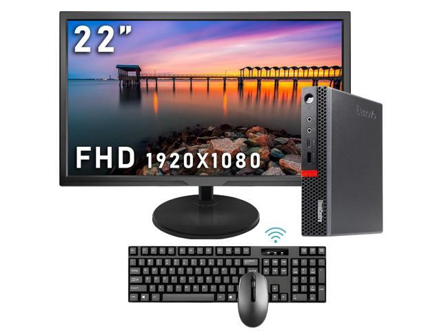 Refurbished: Lenovo Thinkcentre M920x Tiny, 22-inch Monitor, Intel Core I7-8700 8th Gen, 16GB ...