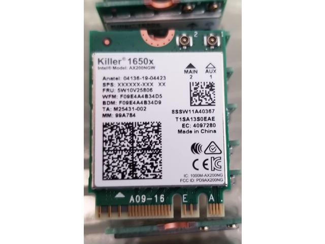 Intel Killer Wi-Fi 6 AX1650x AX200 M.2 2230 Bluetooth 5.2 WiFi Card ...