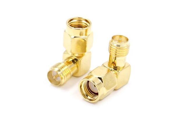 1PCS RP-SMA Male to RP-SMA Female Right Angle Adapter RF Coax Coupling ...