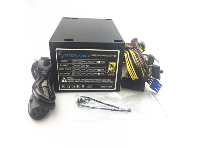 600W Quiet 120mm Fan 600 ATX 12V PSU PC Power Supply Modular SLI ...