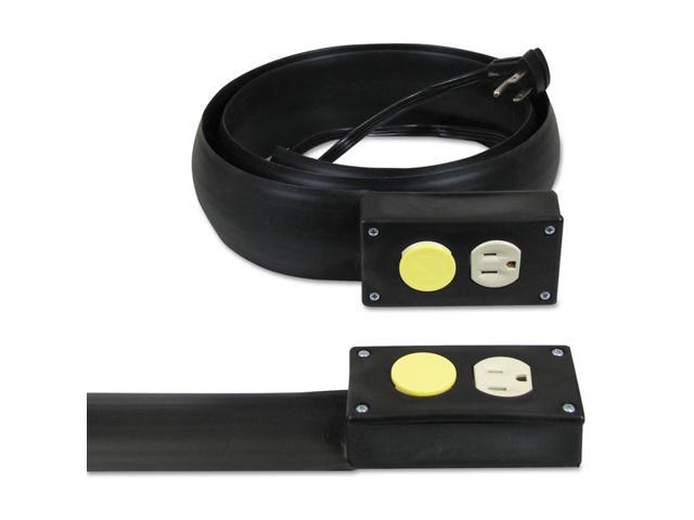 C-Line Products 79101 Lay-Flat Power Extension and Cord Cover 10 Ft. 1 ...