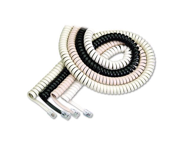Softalk Coiled Phone Cord, Plug/Plug, 12 Ft., Black 48102 - Newegg.com