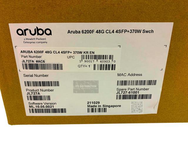 HPE Aruba 6200F 48G Class4 PoE 4SFP+ 370W JL727A Switch - switch - 48 ...