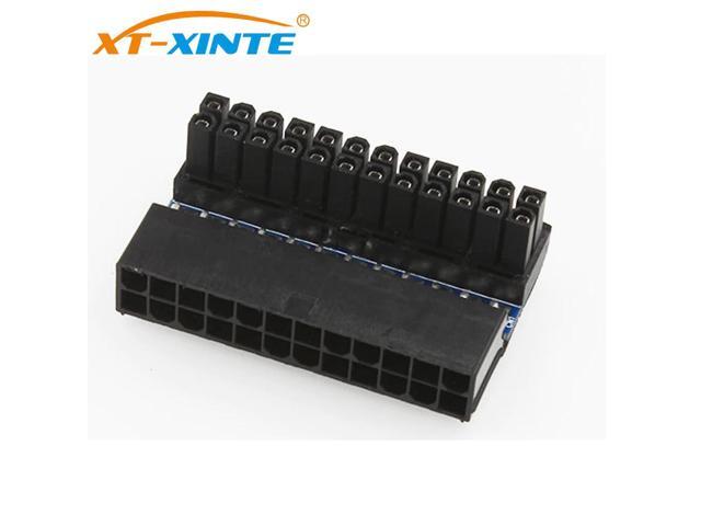 XT-XINTE DIY Computer Accessories Wiring Computer Motherboard ATX Power Supply 24P Turn 90 ...