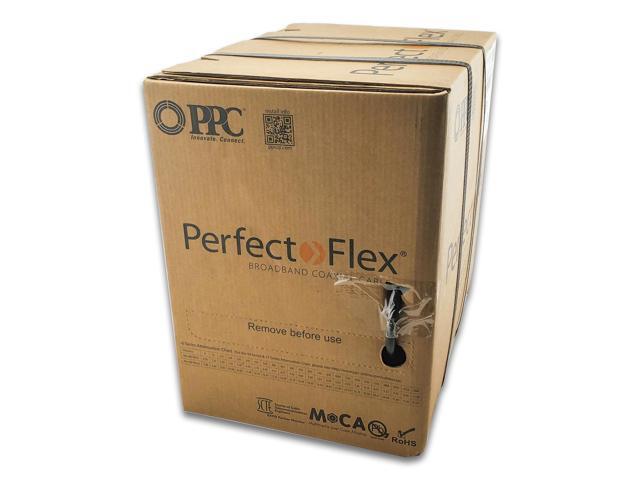 perfectflex coaxial cable 6 series 500 ft rg6 trishield 77 braid black ...