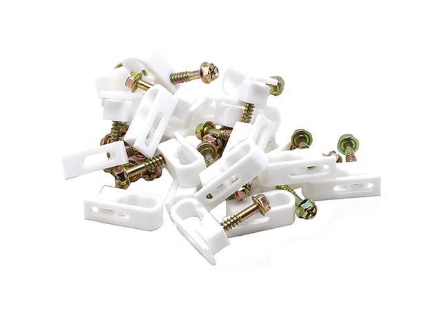 RG6 Flex Dual Coaxial Cable Clips White, Pack of 100 - Newegg.com