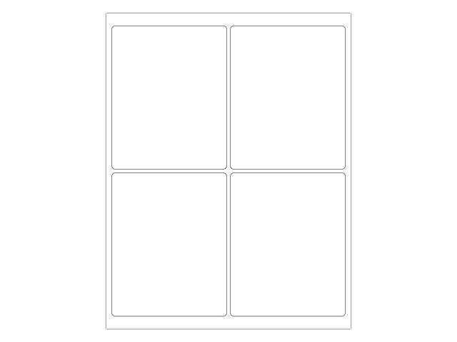 ChromaLabel 4 x 5 Inch Printable Labels, Compatible with Laser and ...