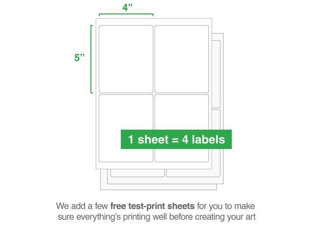 ChromaLabel 4 x 5 Inch Printable Labels, Compatible with Laser and ...