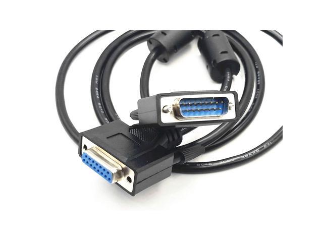 5Ft DB15 15 Pin Male to Female Connector Extension Cable Cord Black ...