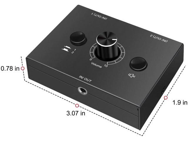 3.5mm Stereo Audio Switch Audio Switcher Passive Speaker Headphone ...