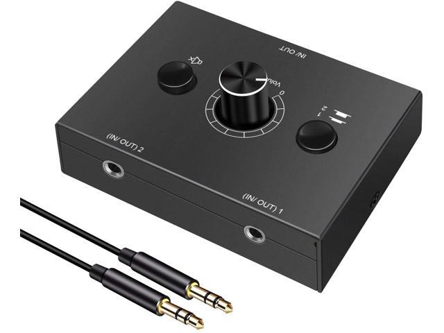 3.5mm Stereo Audio Switch Audio Switcher Passive Speaker Headphone ...