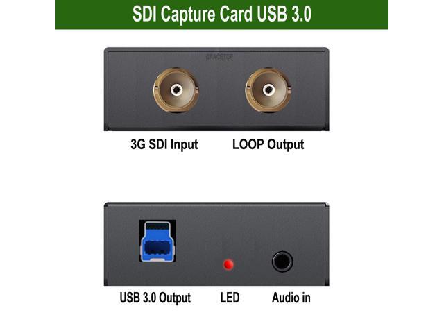 SDI Capture Card, 1080P SDI to USB 3.0 with SDI Loopout Video Capture ...